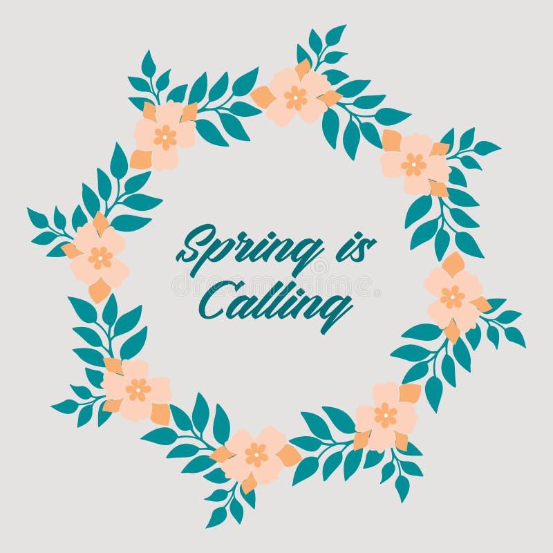 Spring Celebration Invitation Card Concept, with Elegant Ornate Leaf ...