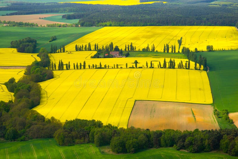Spring in Central Europe - Bird S Eye View Stock Photo - Image of ...