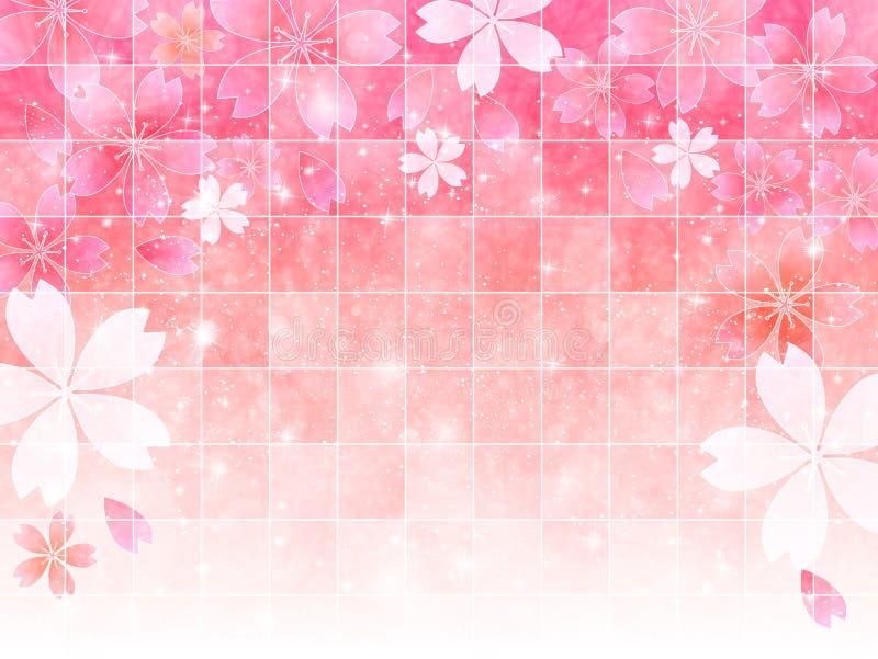Spring Cherry Blossom Background Stock Illustration - Illustration of ...