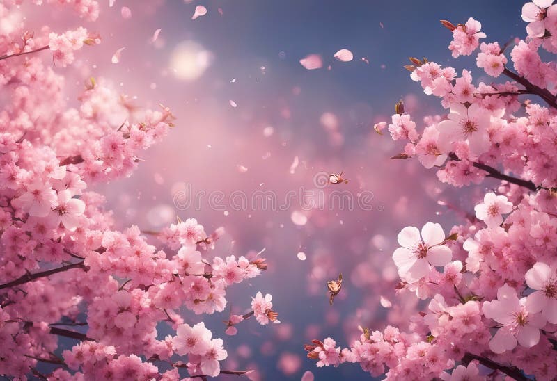 Spring Cherry Blossom Stock IllustrationSpringtime, Flower, Backgrounds ...