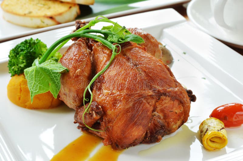 Spring chicken stock image. Image of dish, fowl, bird - 27750075