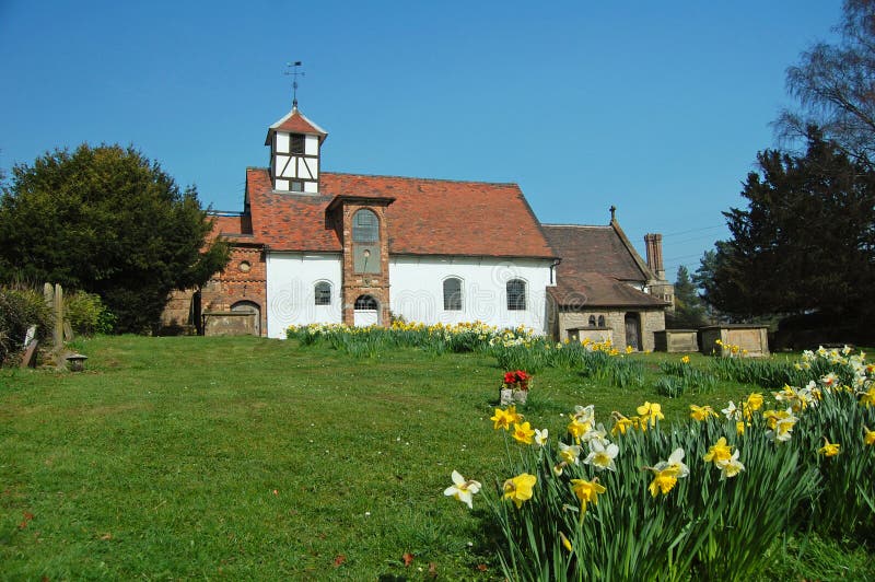 Spring church stock image. Image of daffodil, religion - 24242539