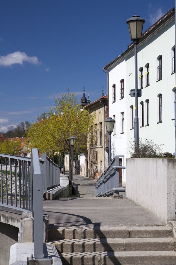 Spring Cityscape with Rural Buildings Stock Image - Image of dale ...