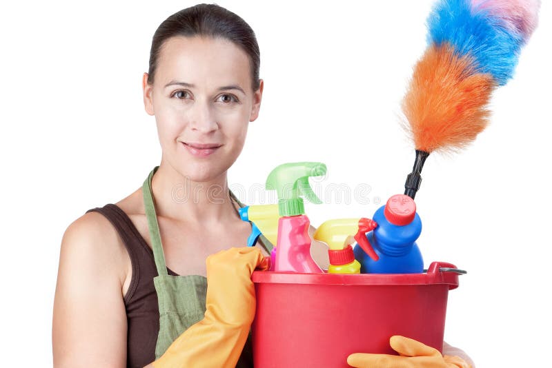 Spring clean stock image. Image of help, girl, hired - 10846701