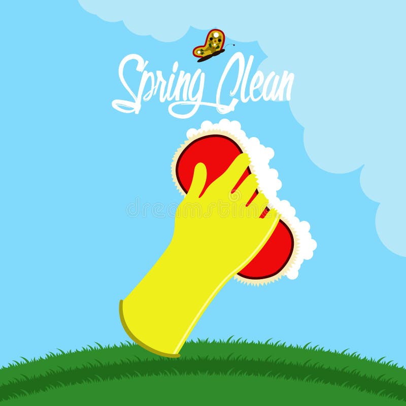 Spring - Clean Your Routine Stock Illustration - Illustration of ...
