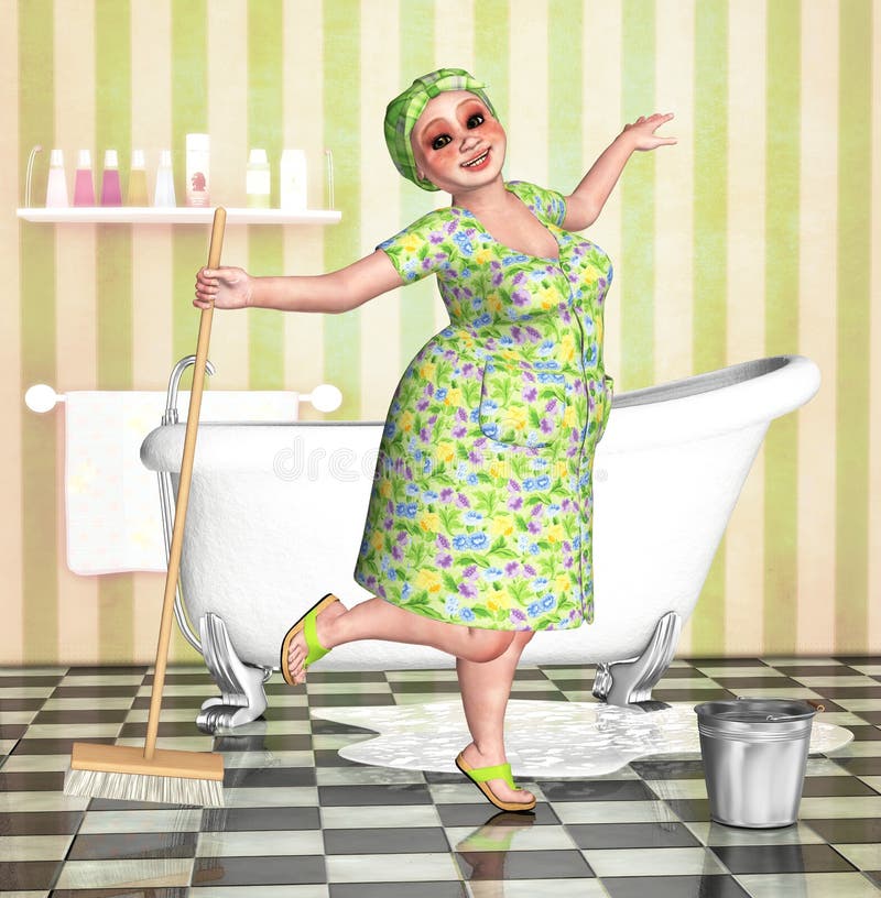 Spring cleaning stock illustration. Illustration of broom - 17934325