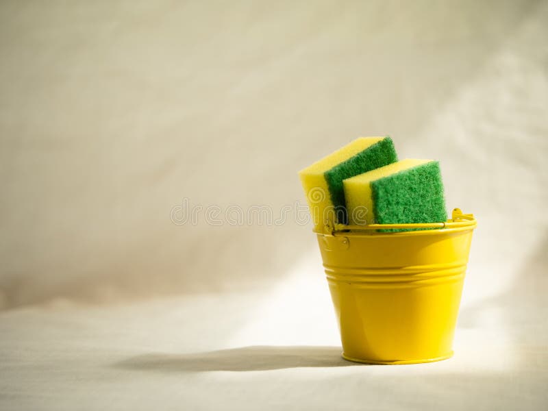 Spring Cleaning Buckets, Sponges Stock Image - Image of sponge ...