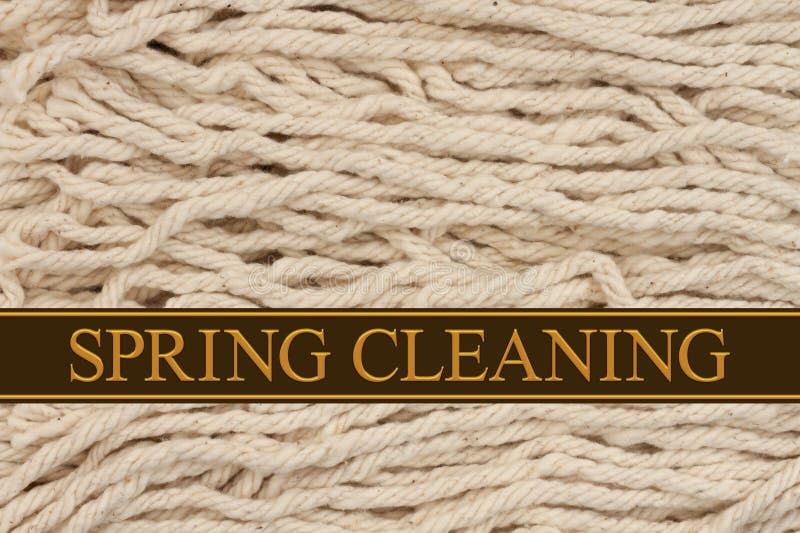Spring Cleaning with Cotton Cleaning Mop Stock Photo - Image of object ...