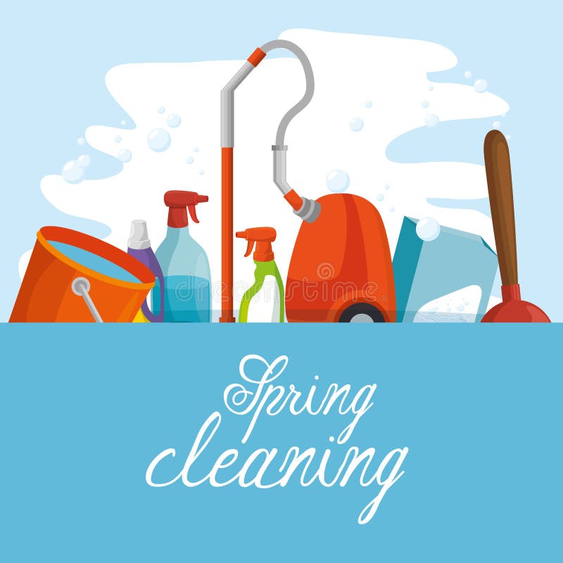 Spring cleaning design stock vector. Illustration of household - 109790667