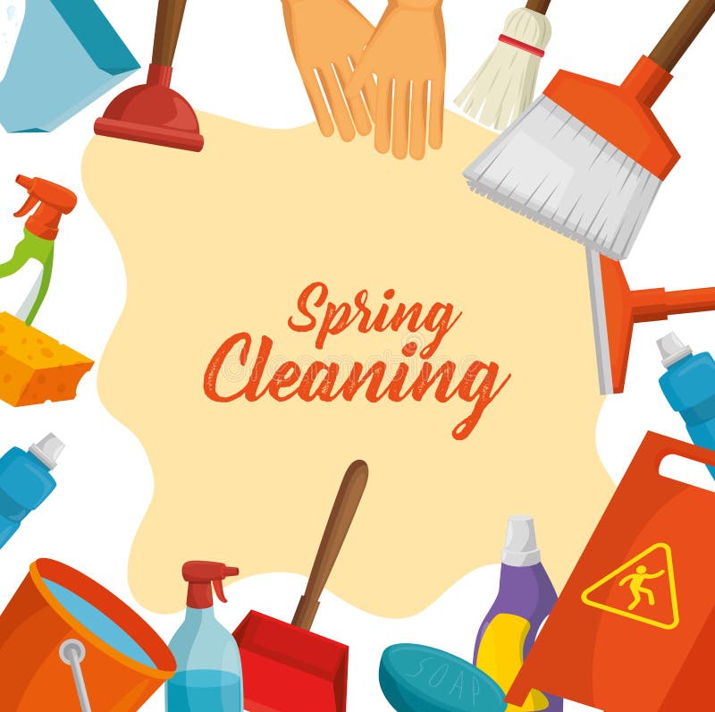 Spring Cleaning Background Nature. Services Cleaning Stock Vector ...