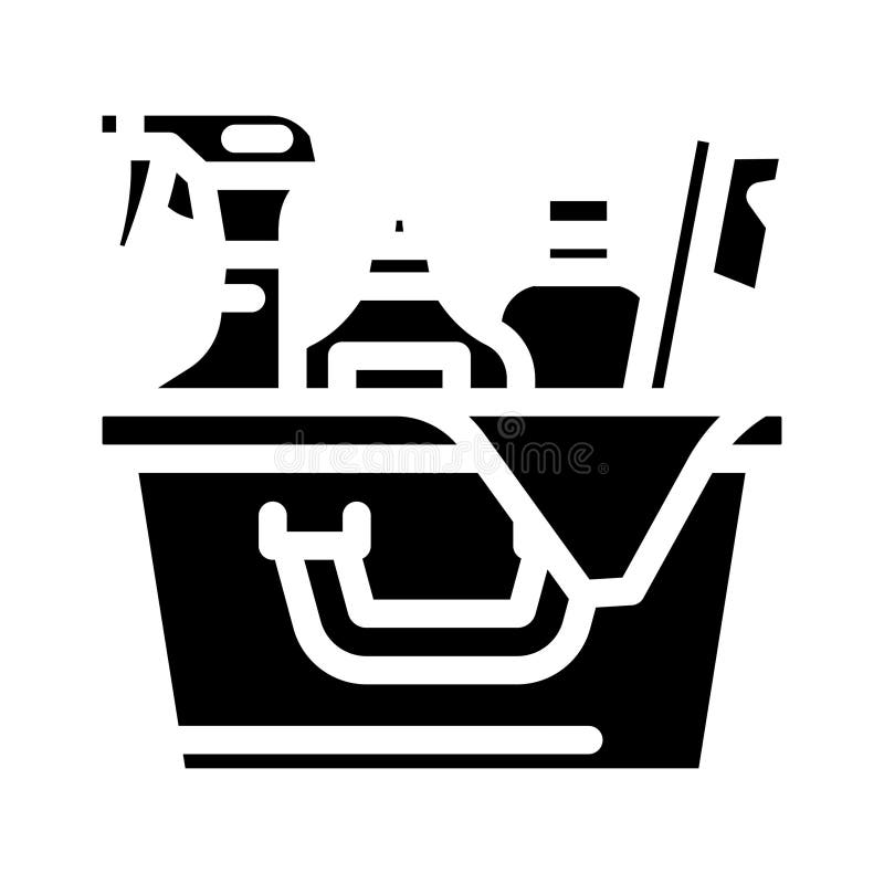 Spring Cleaning Spring Glyph Icon Vector Illustration Stock Vector ...