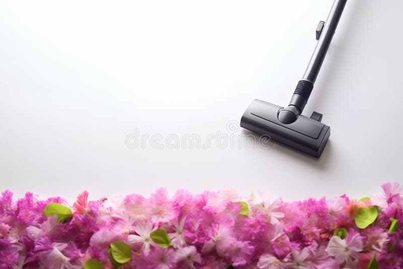 Spring Cleaning. Home Cleaning with Vacuum Cleaner and Copy Space for a ...