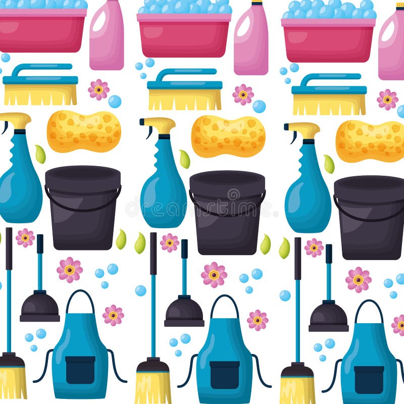 Spring cleaning tools stock illustration. Illustration of household ...