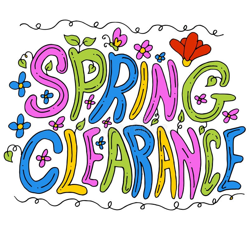 Spring Clearance Message stock vector. Illustration of spring - 38725666