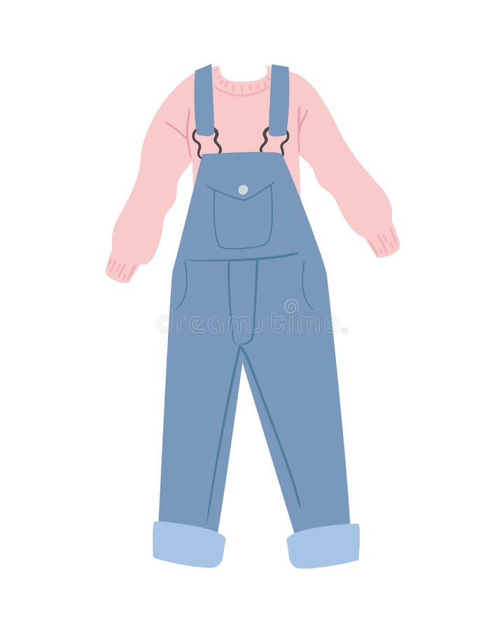 Spring Clothes Fashion Overalls Stock Vector - Illustration of shirt ...