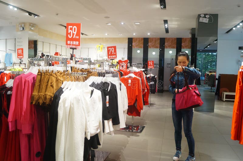 Spring Clothing Store Interior Landscape Editorial Photo - Image of ...