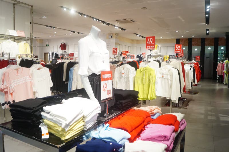 Spring Clothing Store Interior Landscape Editorial Photography - Image ...