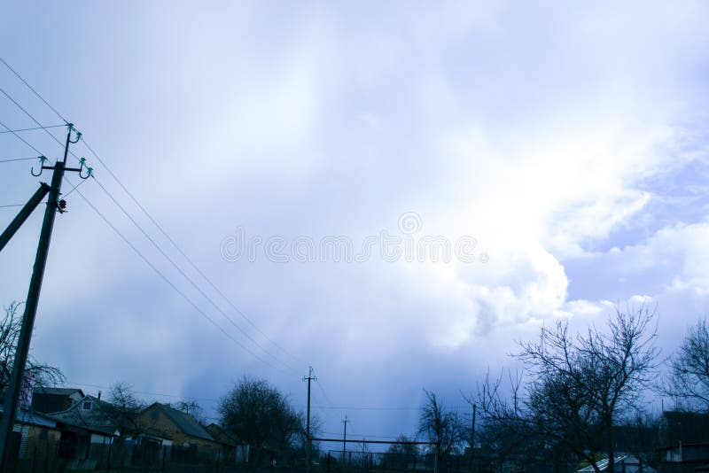 Spring Clouds after the First Thunderstorm. Stock Photo - Image of blue ...