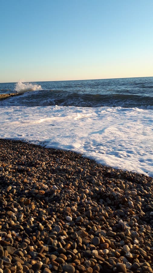 Spring Coast of the Black Sea Stock Photo - Image of landscape, black ...