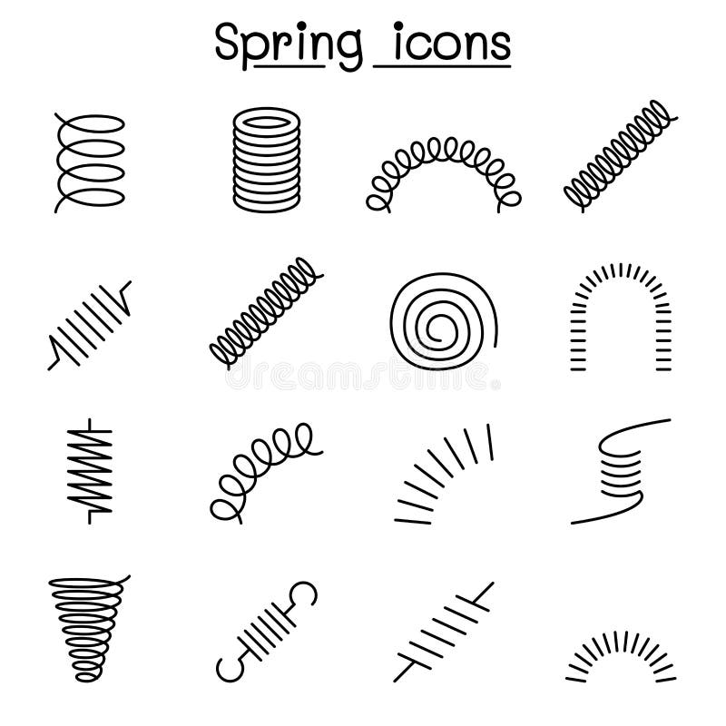 Spring Coil Silhouette Stock Illustrations – 569 Spring Coil Silhouette ...