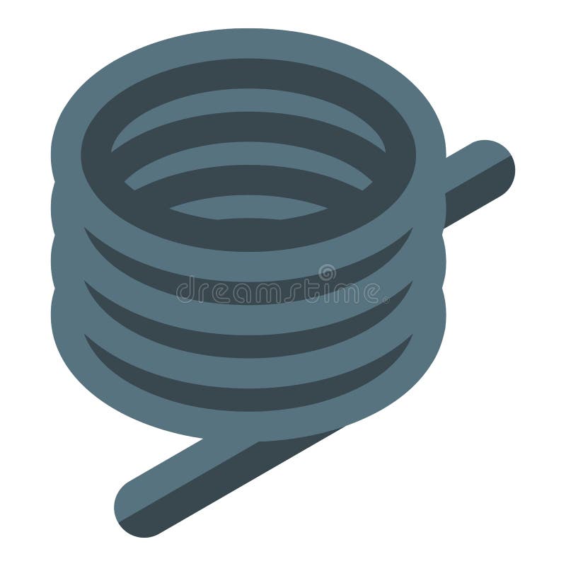 Spring Coil Icon, Isometric Style Stock Vector - Illustration of jump ...