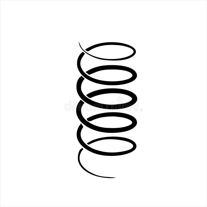 Spring Coil Icon. Isometric of Spring Coil Vector Icon for Web Design ...