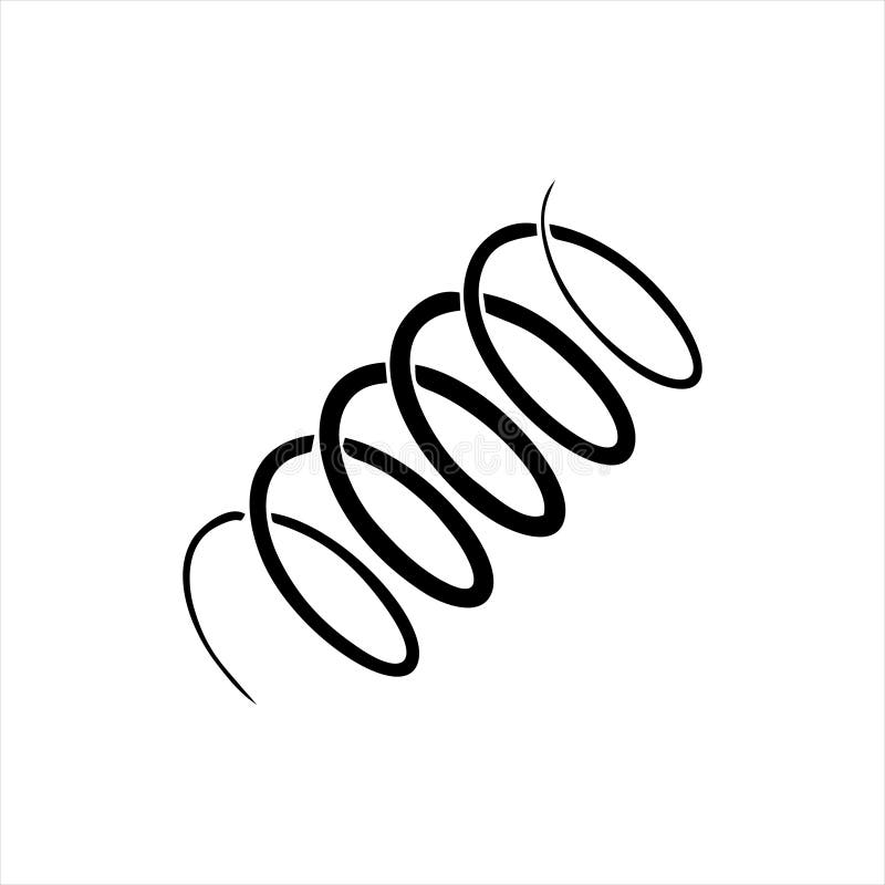 Spring Coil Icon. Isometric of Spring Coil Vector Icon for Web Design ...