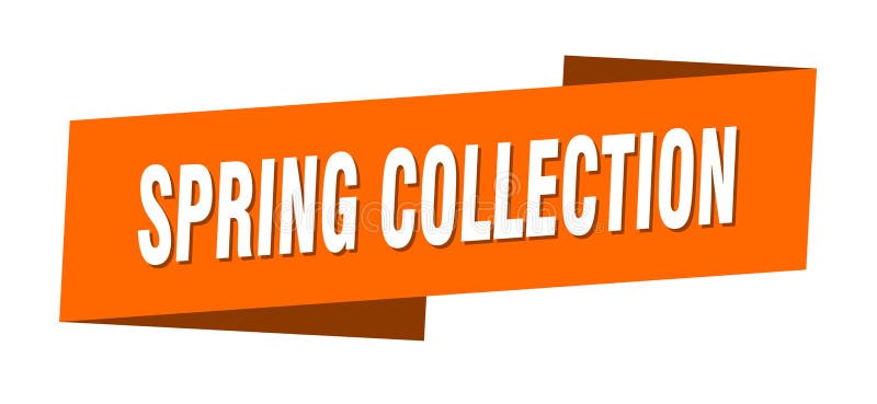 Spring Collection Banner Template. Spring Collection Ribbon Label Stock ...