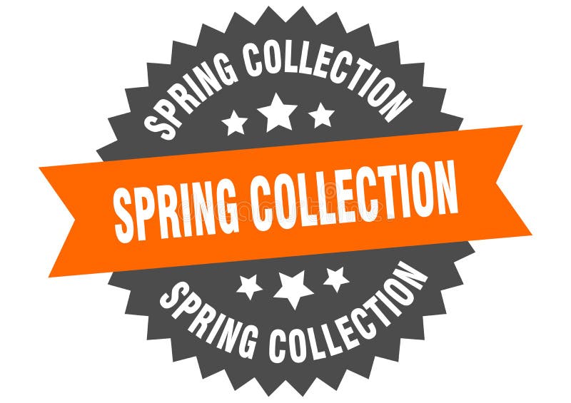 Spring Collection Sign. Spring Collection Circular Band Label. Spring ...