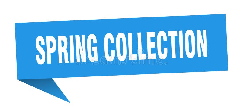 Spring Collection Speech Bubble. Spring Collection Ribbon Sign Stock ...