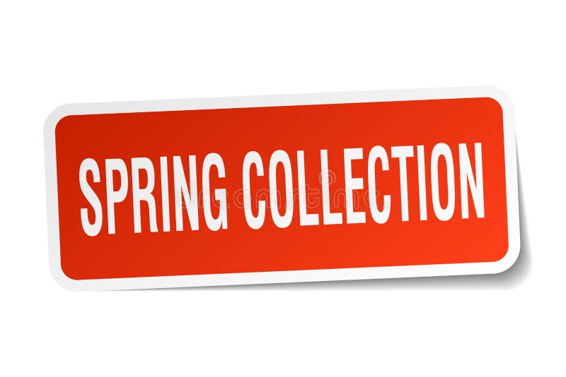 Spring Collection Square Sticker Stock Vector - Illustration of spring ...