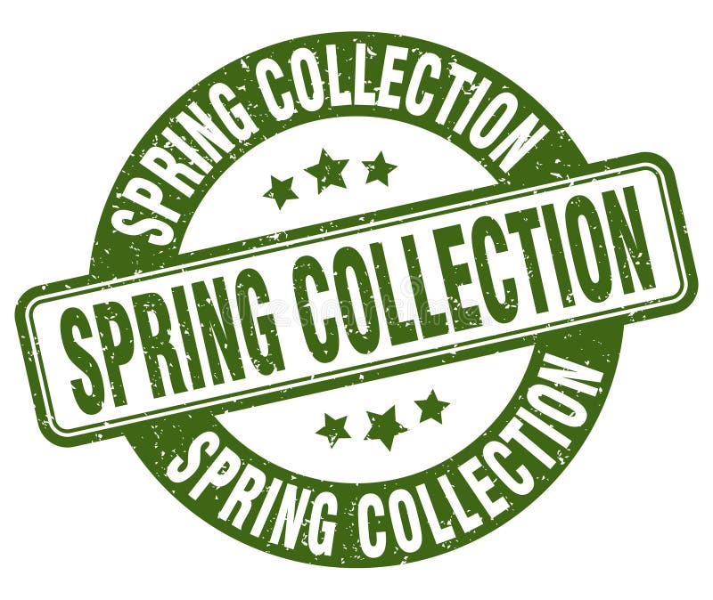 Spring Collection Stamp. Spring Collection Label. Round Grunge Sign ...