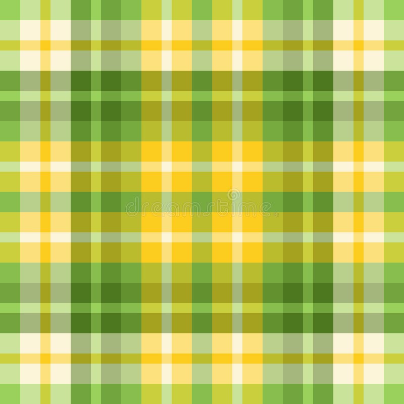 Spring Colored Green and Yellow Plaid Stock Vector - Illustration of ...