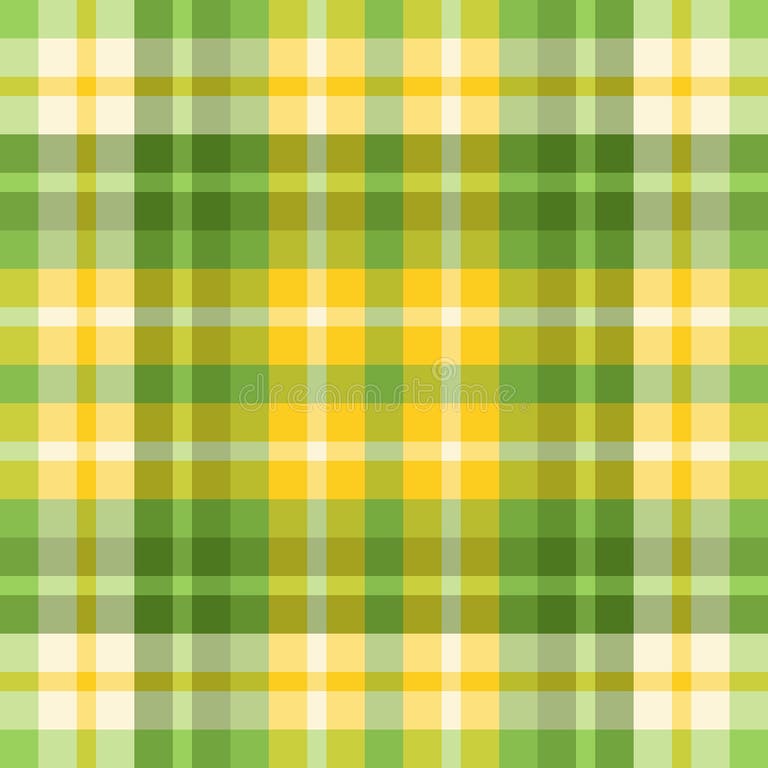 Spring Colored Green and Yellow Plaid Stock Vector - Illustration of ...