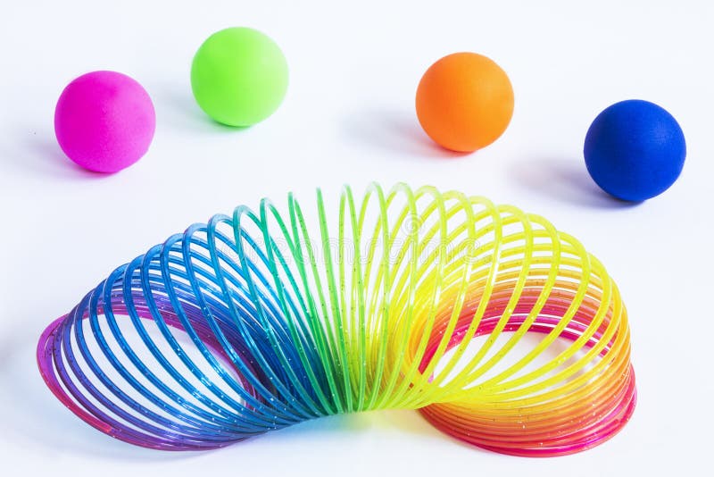 Spring stock image. Image of balls, rubber, play, children - 55500935