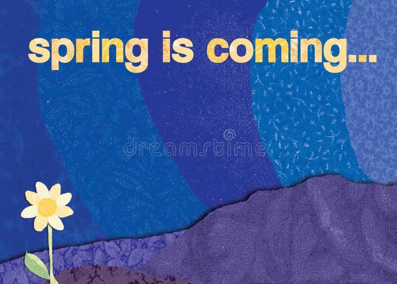 Spring is coming stock illustration. Illustration of hope - 696507
