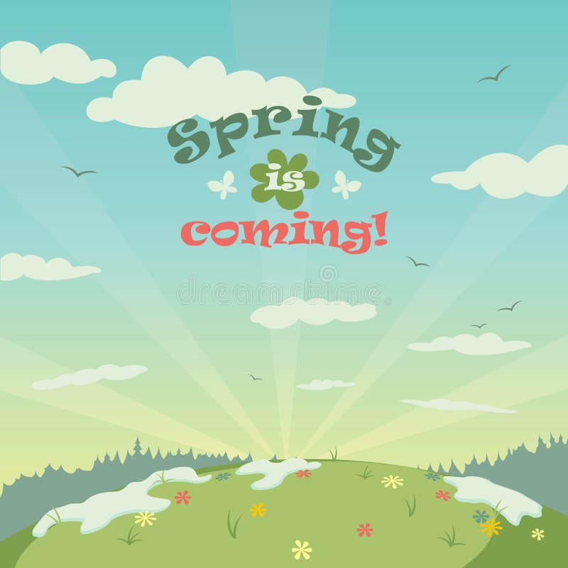 Spring Coming Stock Illustrations – 3,794 Spring Coming Stock ...