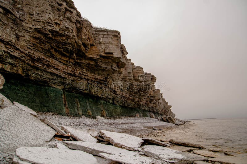 Cliffs of Pakri stock photo. Image of frozen, notrh, place - 64795982