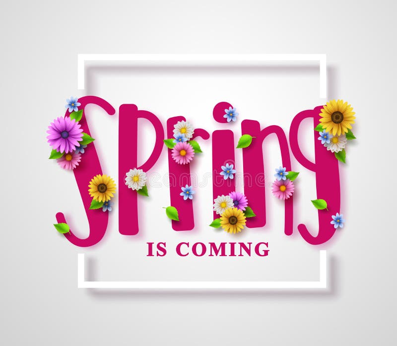 Spring is Coming stock vector. Illustration of petals - 19566549