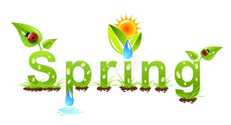 Swirly spring headline stock vector. Illustration of decorative - 14040232