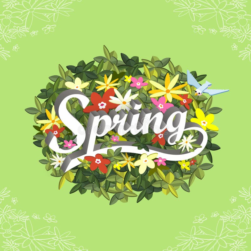 Spring Concept Flat 3d Isometric Infographic Stock Vector ...