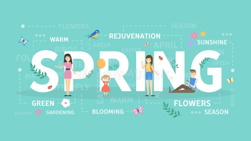 Spring Concept Illustration. Stock Vector - Illustration of holiday ...