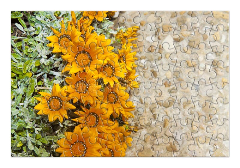 Spring Concept in Puzzle Shape Stock Illustration - Illustration of ...