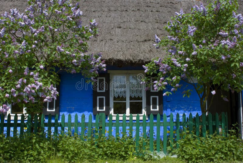 Spring countryside house stock photo. Image of flowers - 5184220