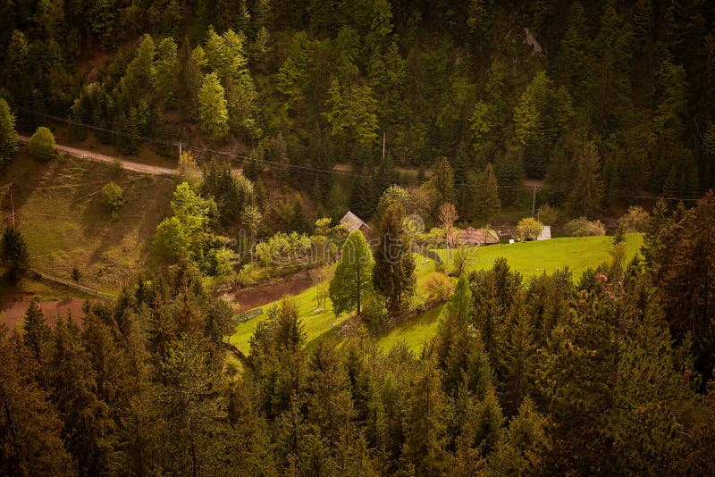 Spring Countryside Landscape Stock Image - Image of meadow, romania ...