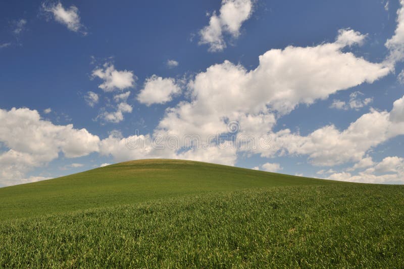 Spring Countryside Scene in Colfax Stock Image - Image of palouse, hill ...