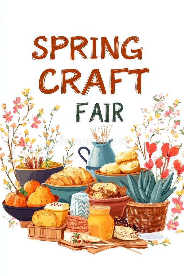 Spring Craft Fair Celebration in Canada Stock Illustration ...