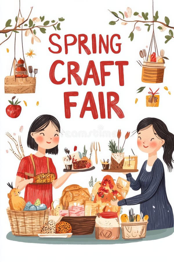 Spring Craft Fair Celebration in Canada Stock Illustration ...