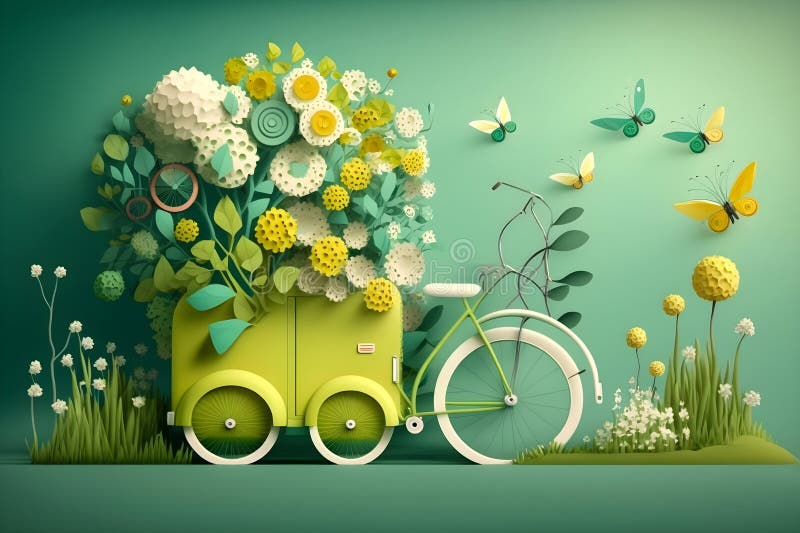 Spring Creative Illustration. Generative AI Content Stock Illustration ...