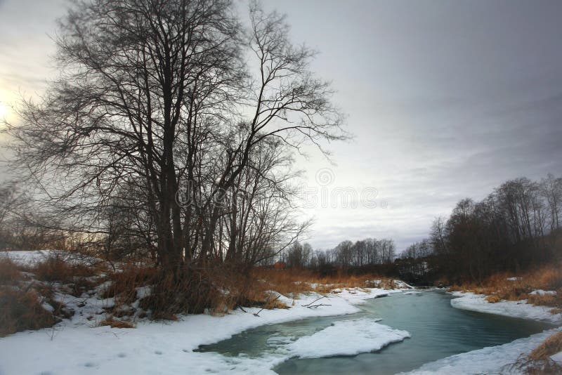 Spring creek stock image. Image of europe, ecology, landscape - 66649999